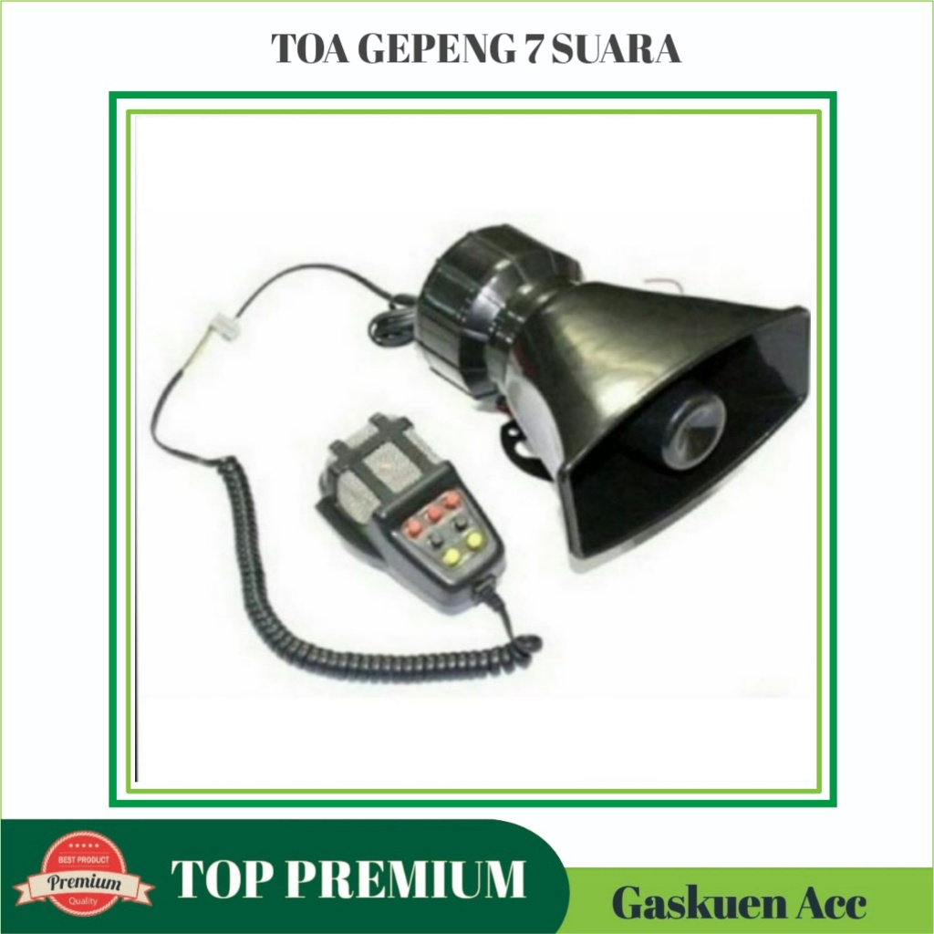 Jual Toa / Sirine / Klakson / Pengeras Suara Gepeng hitam Plus Mick Mik ...