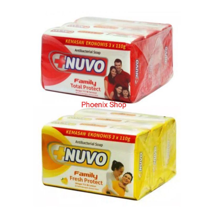 Jual Nuvo Bar Soap Sabun Mandi Batang 110g isi 3 | Shopee Indonesia