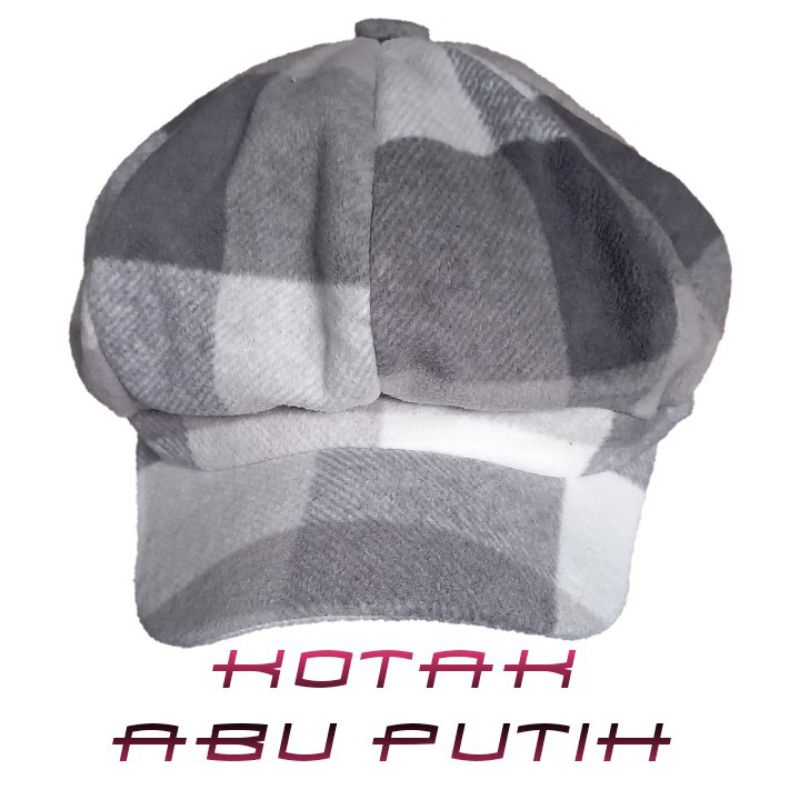 Jual Topi Pets Apolo Motif Kotak Kotak UNISEX Newsboy Hats Vintage ...