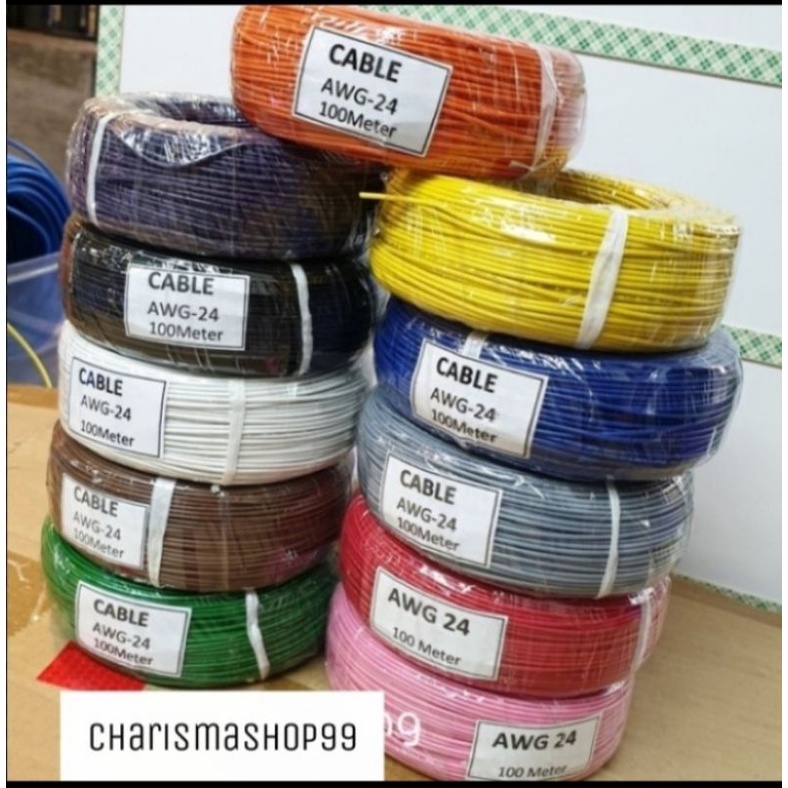 Jual kabel awg 24 1roll panjang 100meter | Shopee Indonesia