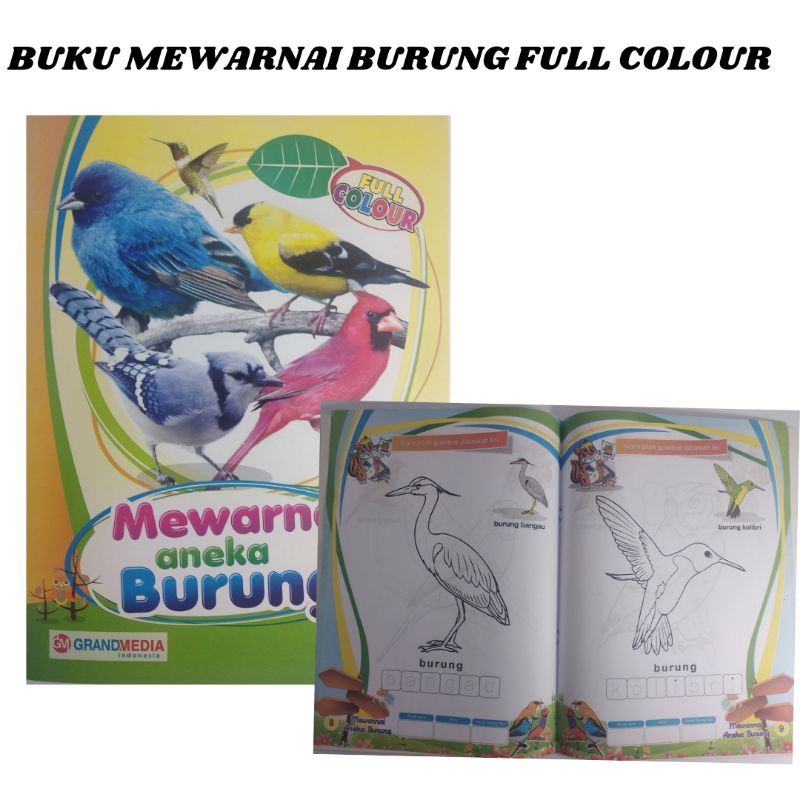 Jual [FULL COLOUR] BUKU MEWARNAI GAMBAR ANAK PAUD TK/BUKU EDUKASI ...