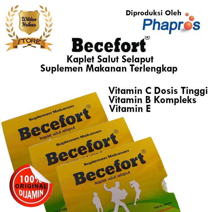 Jual BECEFORT Suplemen Makanan / Multivitamin paling Lengkap | Shopee ...