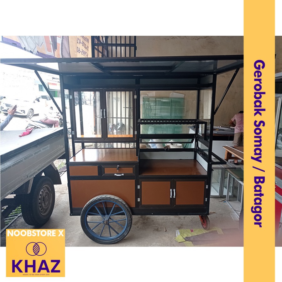 Jual Gerobak Dorong Aluminium Full untuk Jualan Somay & Batagor dan ...