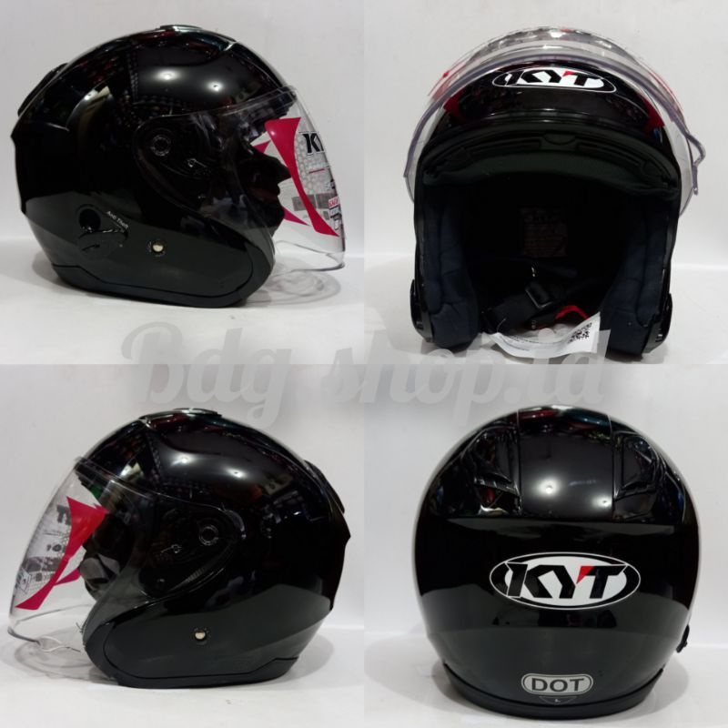 Jual HELM KYT KYOTO HITAM METALIK/ KYT KYOTO HITAM GLOSSY | Shopee ...