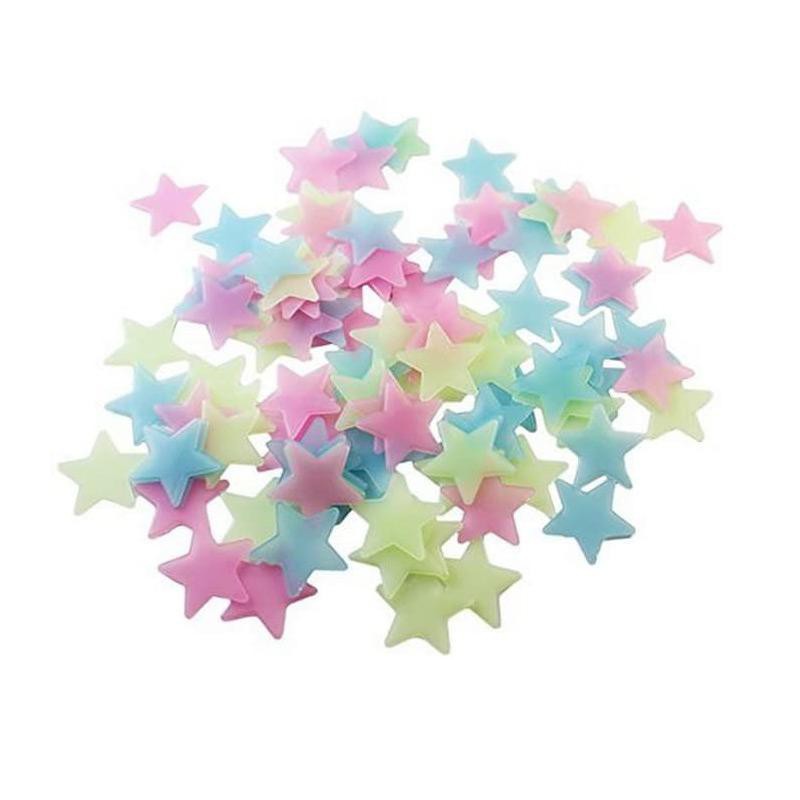 Jual DFANCCIE [ set isi 100pcs ] Star Wall Sticker Stiker Bintang Glow ...