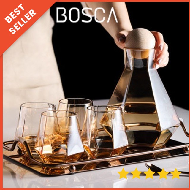 Jual Bosca Living - Set Gelas Kaca Hexagon Prisma Mewah / Satu Set Jug ...