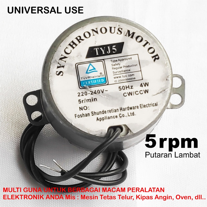 Jual AC SYNCHRONOUS MOTOR TYJ5 DINAMO KIPAS DEPAN 5/6 MOTOR FAN MOTOR ...
