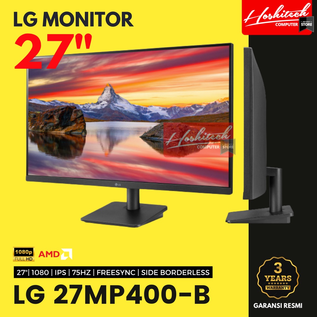 Jual LG Monitor Gaming 27 INCH 27MP400-B FHD IPS 3-Side Borderless ...