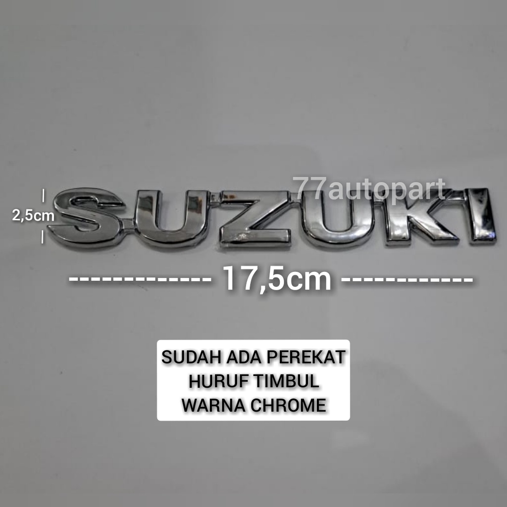 Jual emblem logo mobil tulisan suzuki chrome untuk apv ertiga dll | Shopee Indonesia