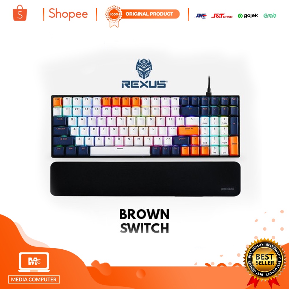 Jual Keyboard Gaming REXUS DAXA M100 PRO Switch Brown | Shopee Indonesia