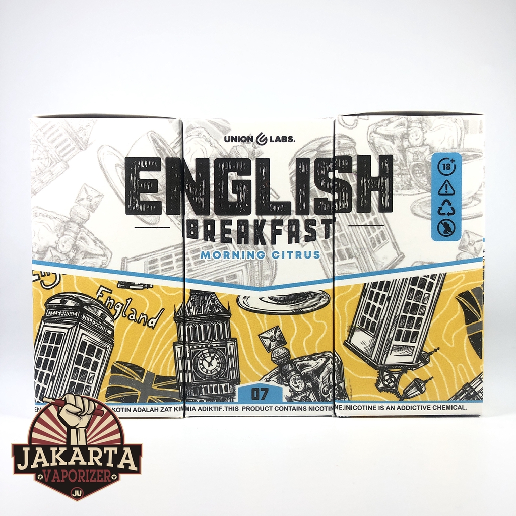 Jual ENGLISH BREAKFAST MORNING CITRUS 60ML 3MG 7MG 11MG BY UNIONLABS ...