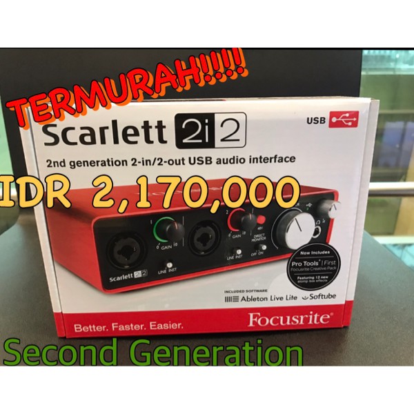 Jual FOCUSRITE Scarlett 2i2 | Shopee Indonesia
