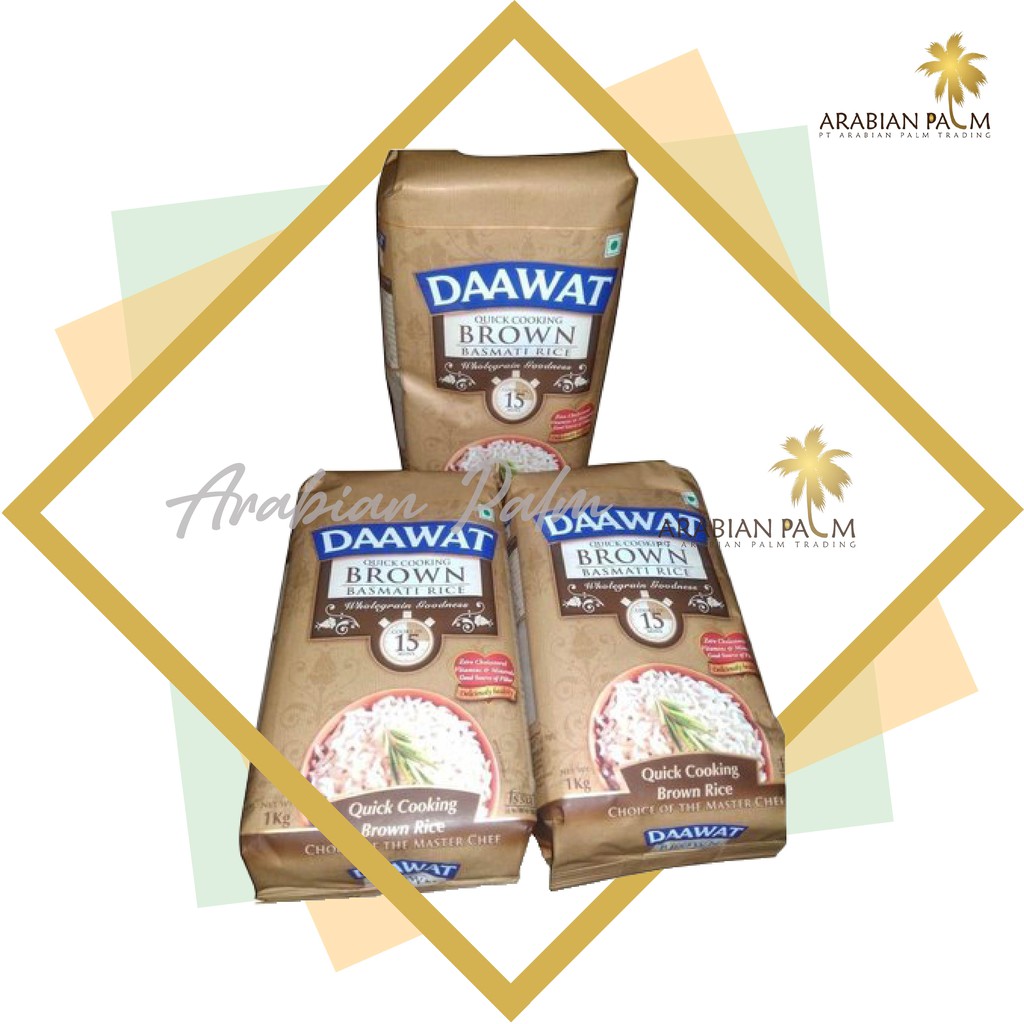 Jual Daawat Brown Basmati Rice / Beras Basmati 1kg Original Pack ...