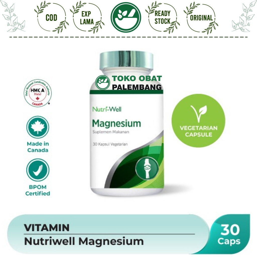 Jual NUTRI WELL MAGNESIUM 30 KAPSUL VEGETARIAN NUTRIWELL NUTRI-WELL ...