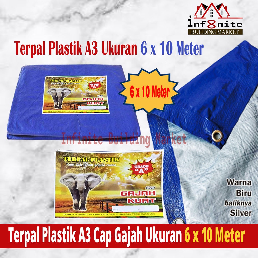 Jual Terpal Plastik Tenda A3 6 x 10 Meter Tebal Murah Terpal Cap Gajah ...