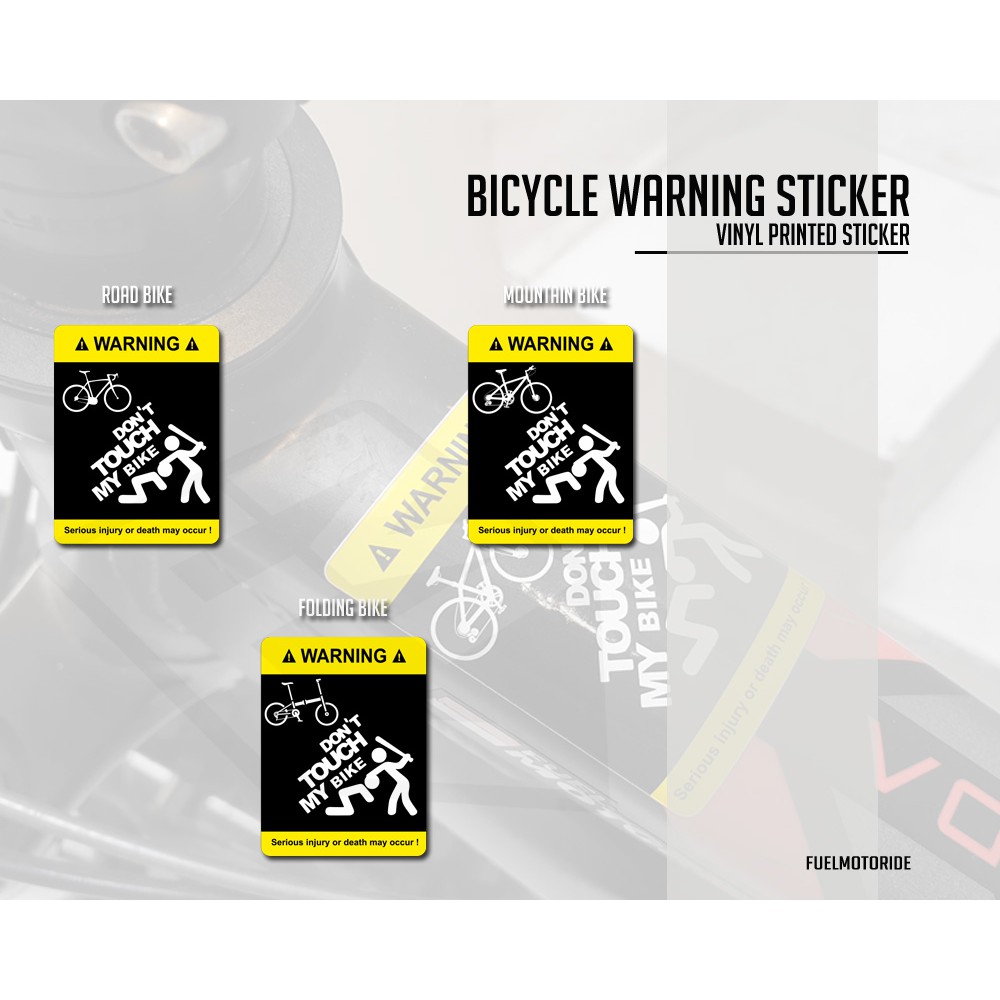 Jual Sticker Warning Sepeda Road bike MTB Folding Bike Sepeda lipat ...