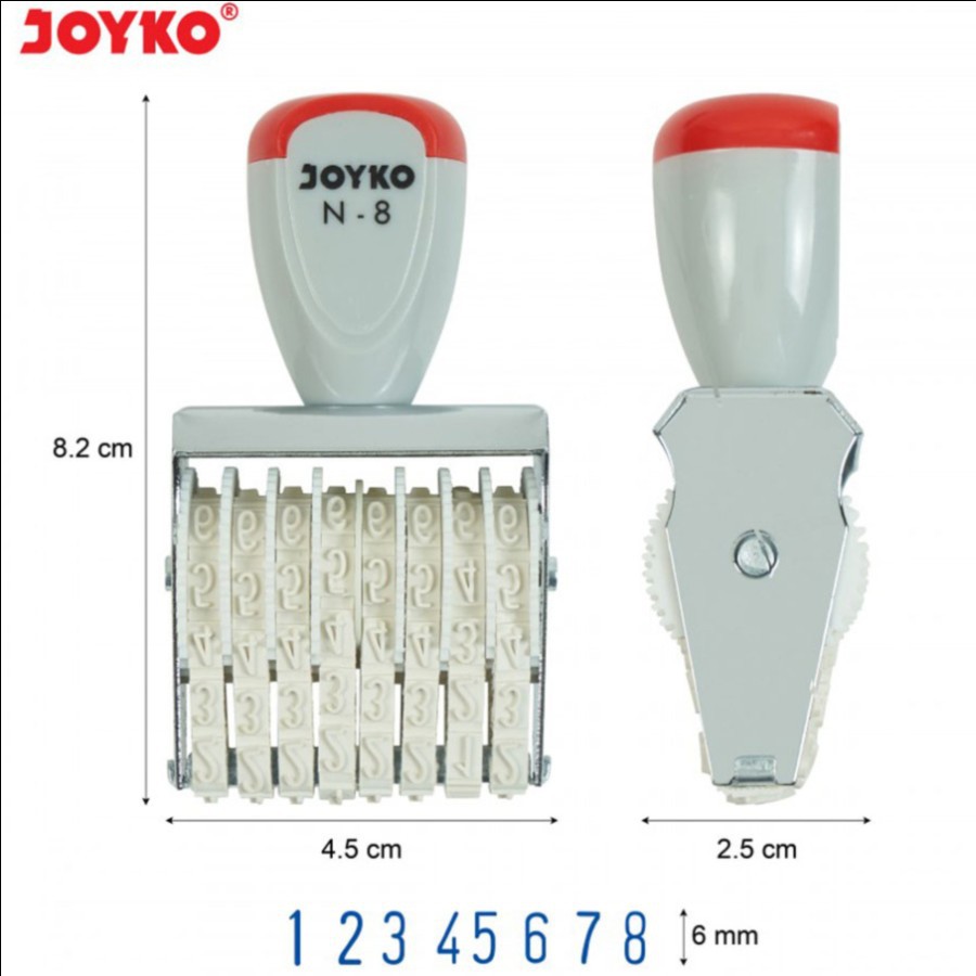 Jual JOYKO N-8 Number stamp stampel angka nomor 1Pcs | Shopee Indonesia