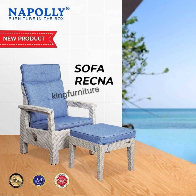 Jual Sofa Recna / kursi santai + puff / kursi malas | Shopee Indonesia