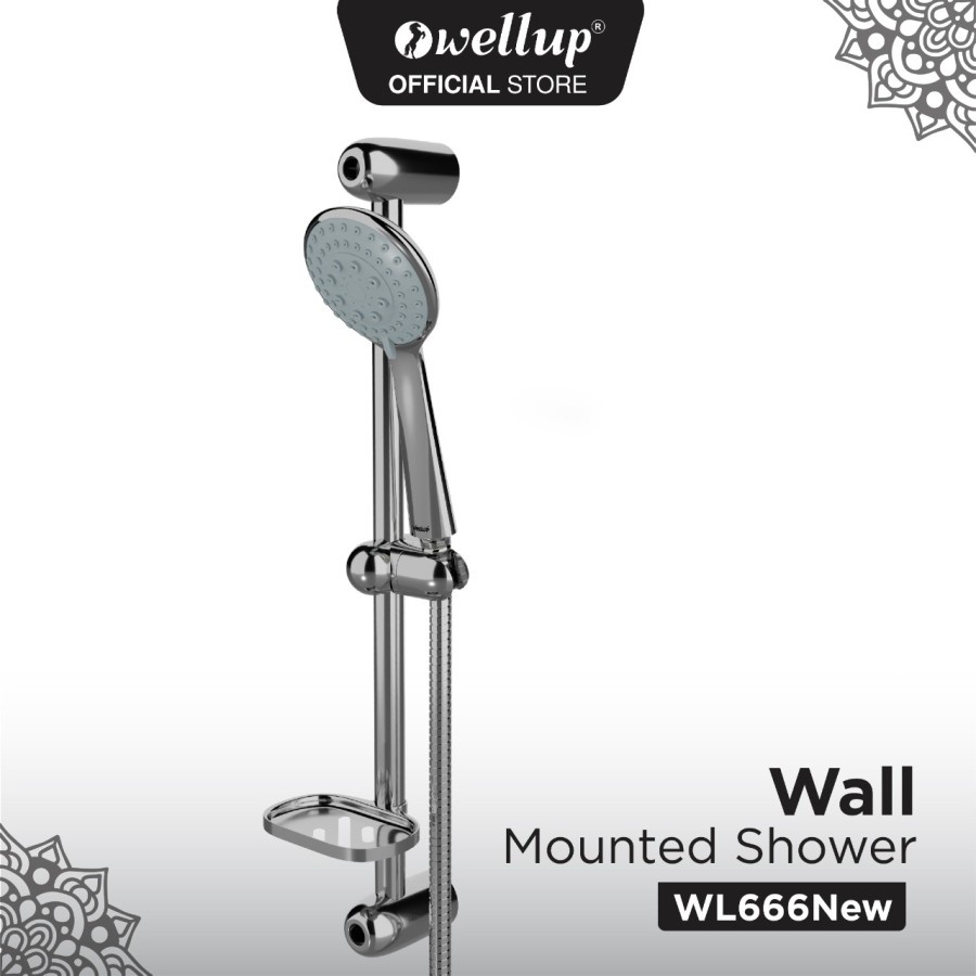 Jual Wellup Wall Mounted Hand Shower Mandi Tiang Dinding Tembok ...