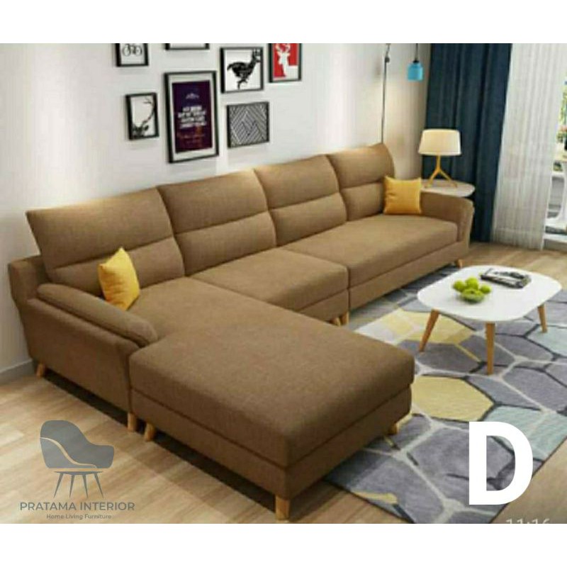 Jual Best Seller Sofa L JUMBO Size / Sofa Tamu Minimalis / Sofa L / Sofa Tamu Murah / Pratama ...