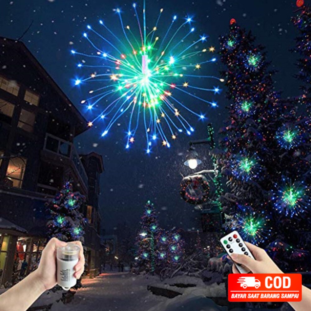 Jual Lampu Kembang Api Hias Tumbler Gantung Model Meteor Rain Fireworks ...