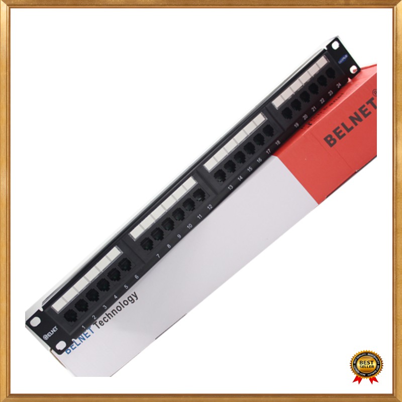 Jual Promo Cat5e Pro RJ45 Patch Panel 24 Port for 1U 19 Inch Server ...