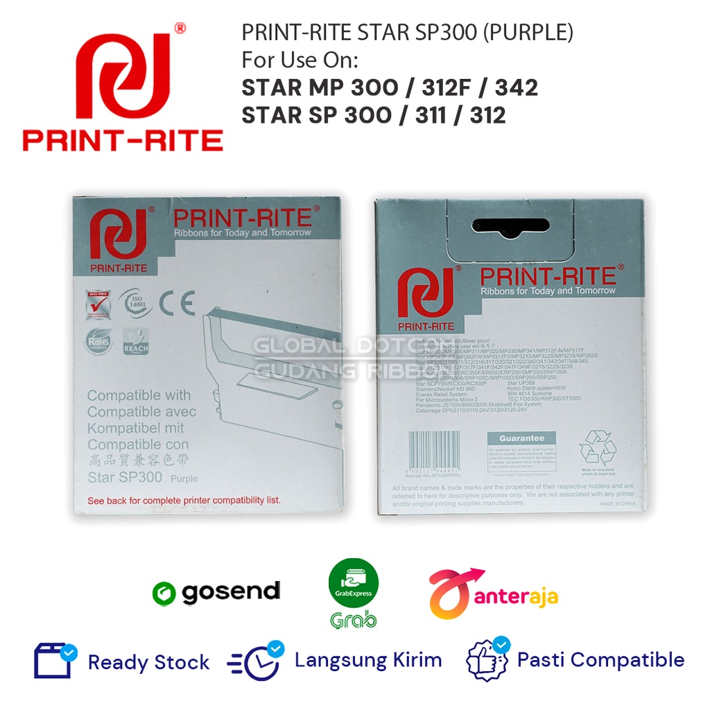 Jual PRINT-RITE STAR SP300 RIBBON CARTRIDGE (PURPLE) | Shopee Indonesia