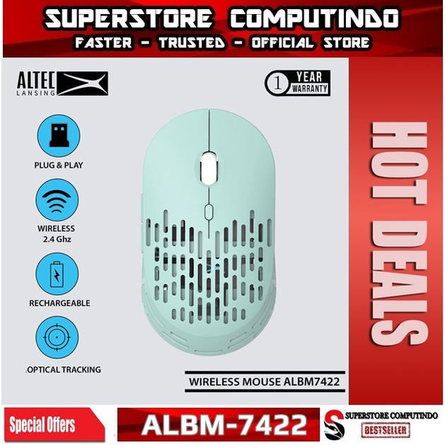 Jual Mouse Wireless Altec Lansing ALBM-7422 Blue | Altec ALBM7422 Blue ...