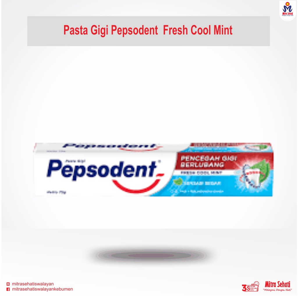 Jual Pasta Gigi Pepsodent Pencegah Gigi Berlubang Fresh Cool Mint ...