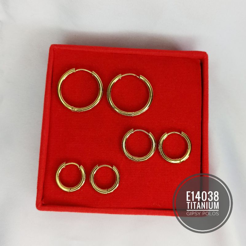 Jual Anting Titanium Gipsy Polos E14038 | Shopee Indonesia