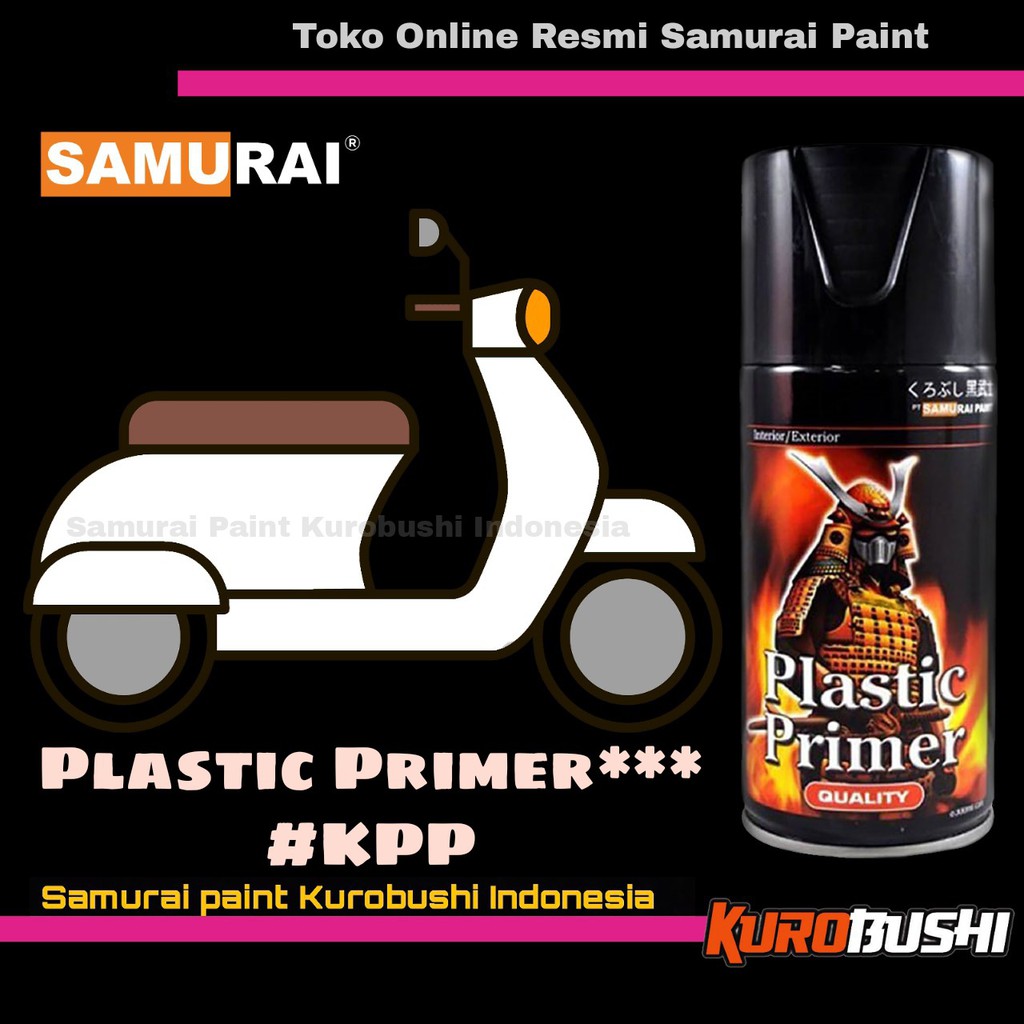 Jual Samurai Paint PLASTIC PRIMER KPP Lapisan Dasar Bening Permukaan ...