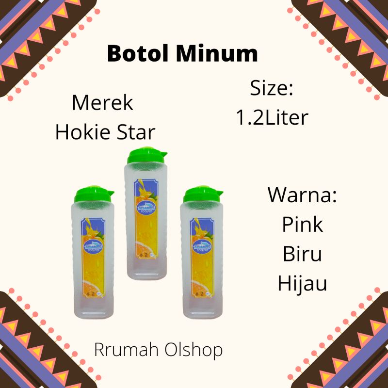 Jual BOTOL MINUM HOKIE STAR 1.2LTR (8PCS/1KG) | Shopee Indonesia
