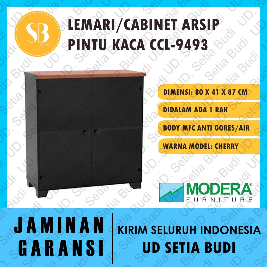 Jual Lemari Arsip / Filing Cabinet + Pintu Kaca Modera CCL-9493 C-Class ...
