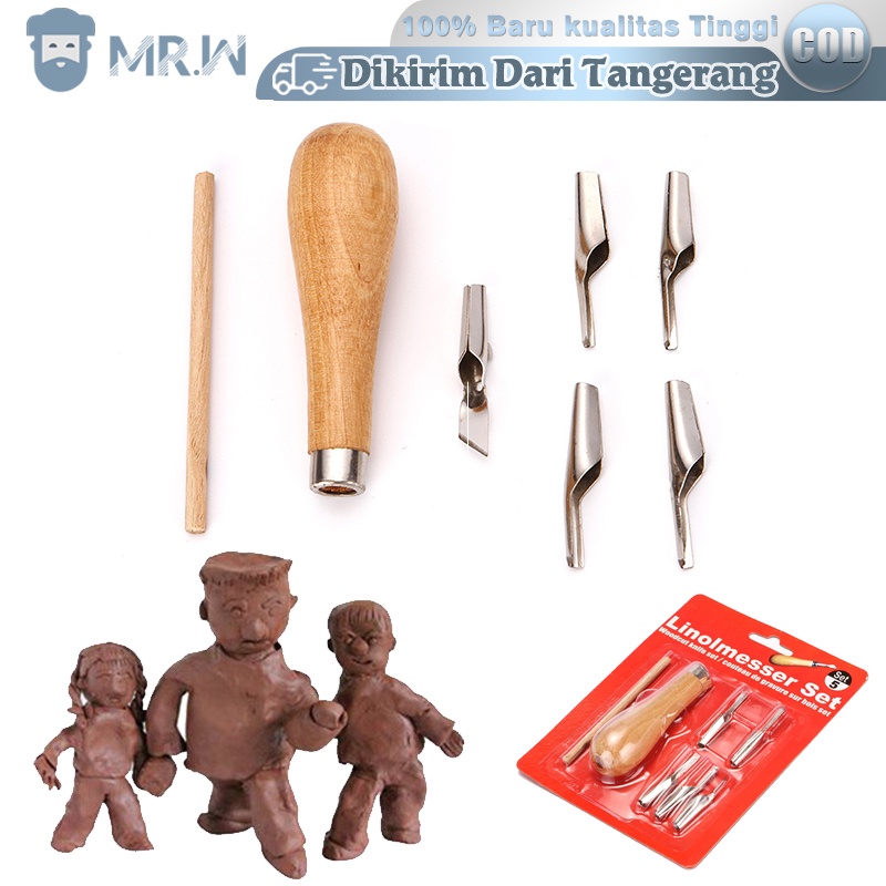 Jual 5pcs Lino Carving Tools Lino Cutter Set Alat Ukir Pahat Ukir Lino ...