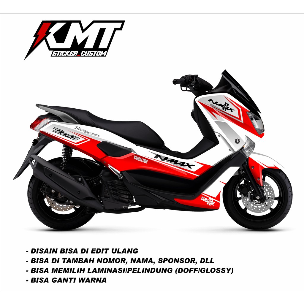Jual Decal Sticker Nmax 155 Lama Motif Strip Orange FULLBODY TERBARU ...