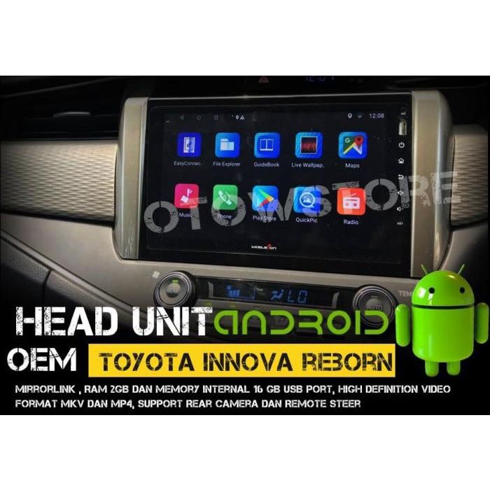 Jual Head Unit / Tv Mobil / Tape Mobil Oem Innova Reborn Android 9 Inch ...