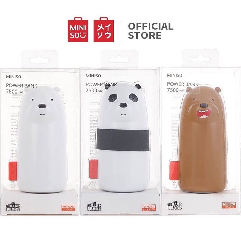 Jual MINISO X WE BARE BEARS! 5WRN. 10000Mah WBB POWER BANK. powerbank ...