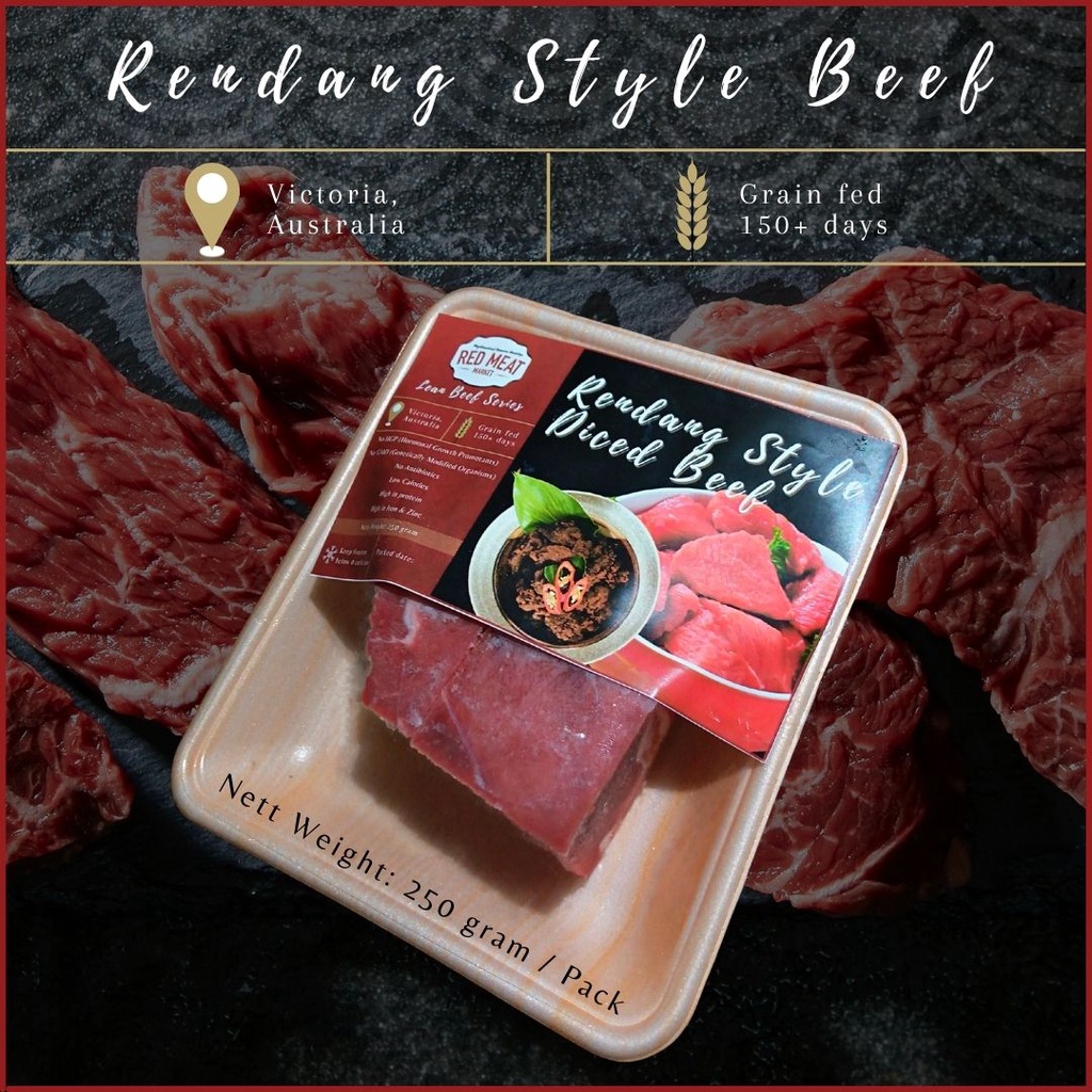 Jual Redmeat Market Lean Beef Series (Rendang Style Diced Beef ...