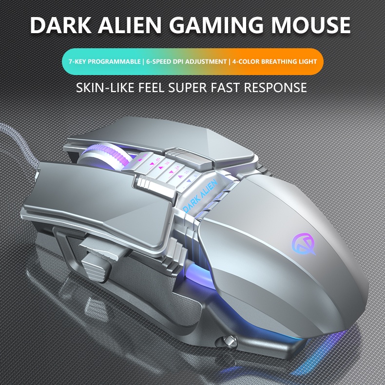 Jual LEAVEN X-V mouse gaming RGB macro laptop kabel unik USB 6D backlit ...