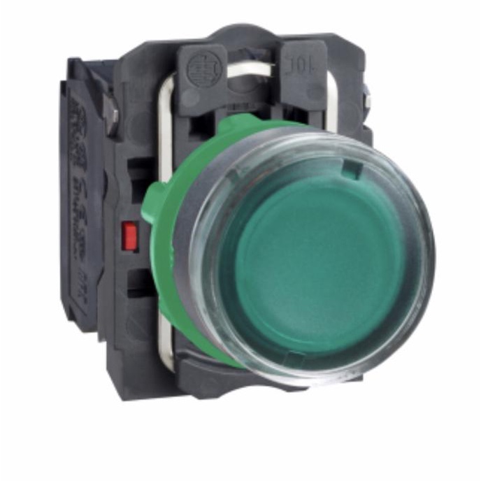 Jual Push Button Lampu Schneider XB5AW33B5 dia.22mm Plastik Hijau 24VDC ...