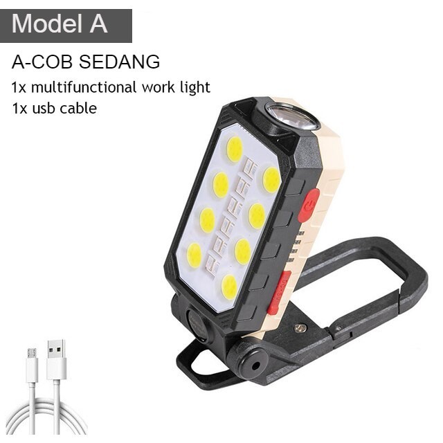 Jual Lampu Senter Emergency Camping Tahan Lama LED COB Super Terang ...