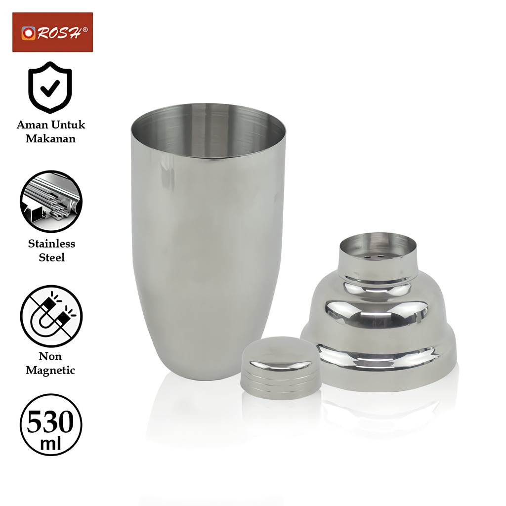 Jual ROSH Gelas Kocok Minuman 250 - 750 ML Cocktail Shaker Stainless Steel Non Magentic ROS-PR ...