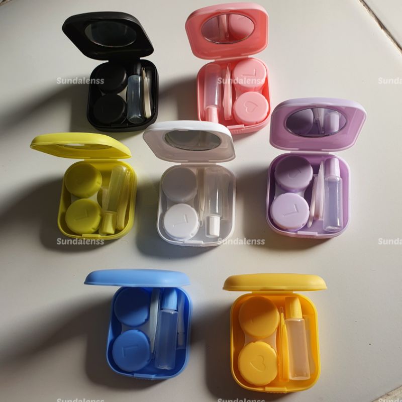 Jual Tempat softlens kotak softlens set lenscase contact lens polosan ...