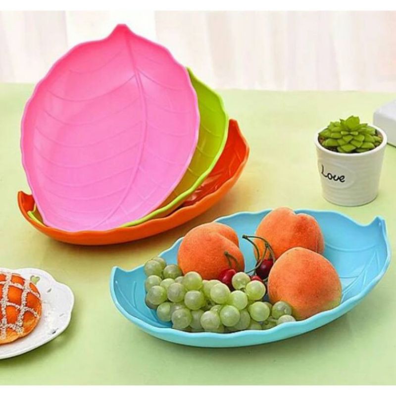 Jual Piring Makanan Snack Cemilan Mangkok Makan Bentuk Daun Unik Piring ...
