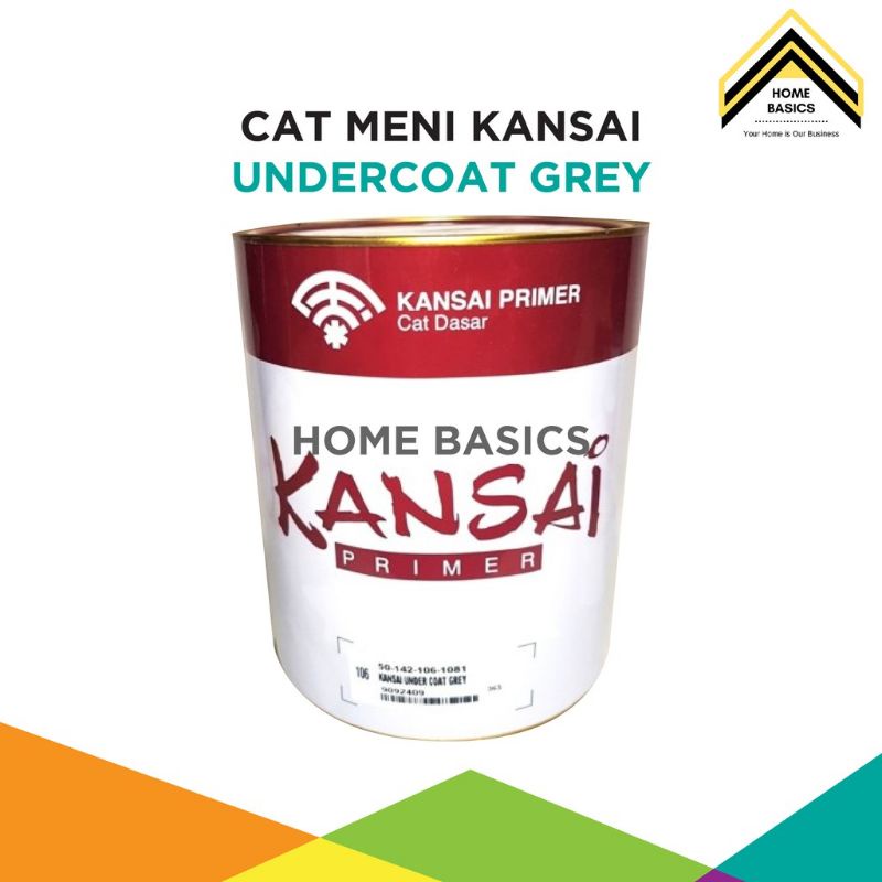 Jual Cat Meni Kansai Undercoat Grey 142-106 1 Liter / Cat Dasar / Cat ...