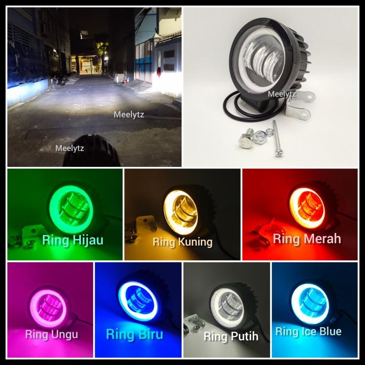 Jual Lampu Tembak Sorot Led Cwl 3 Mata Lensa 6D 30Watt Bulat Angel Biru ...