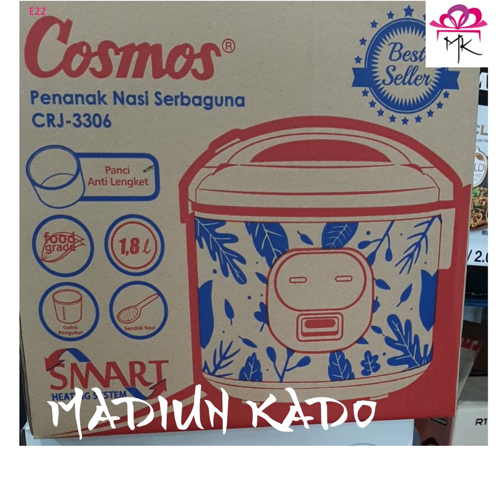 Jual Rice Cooker Cosmos CRJ-3306 Anti Lengket Kapasitas 1,8 Liter ...