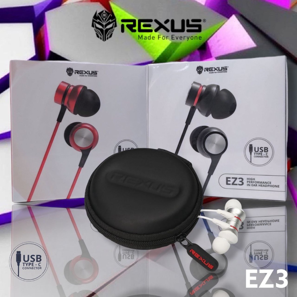 Jual Earphone Rexus Ez3 Type C connector | Shopee Indonesia
