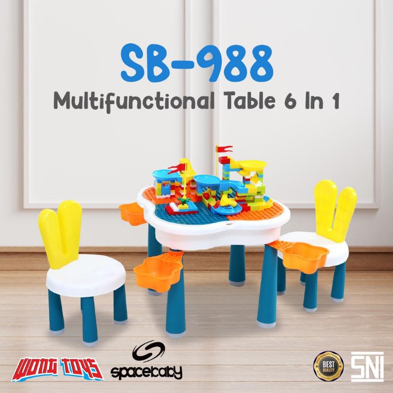 Jual Multifunctional Table 6 in 1 SB-988 | Shopee Indonesia