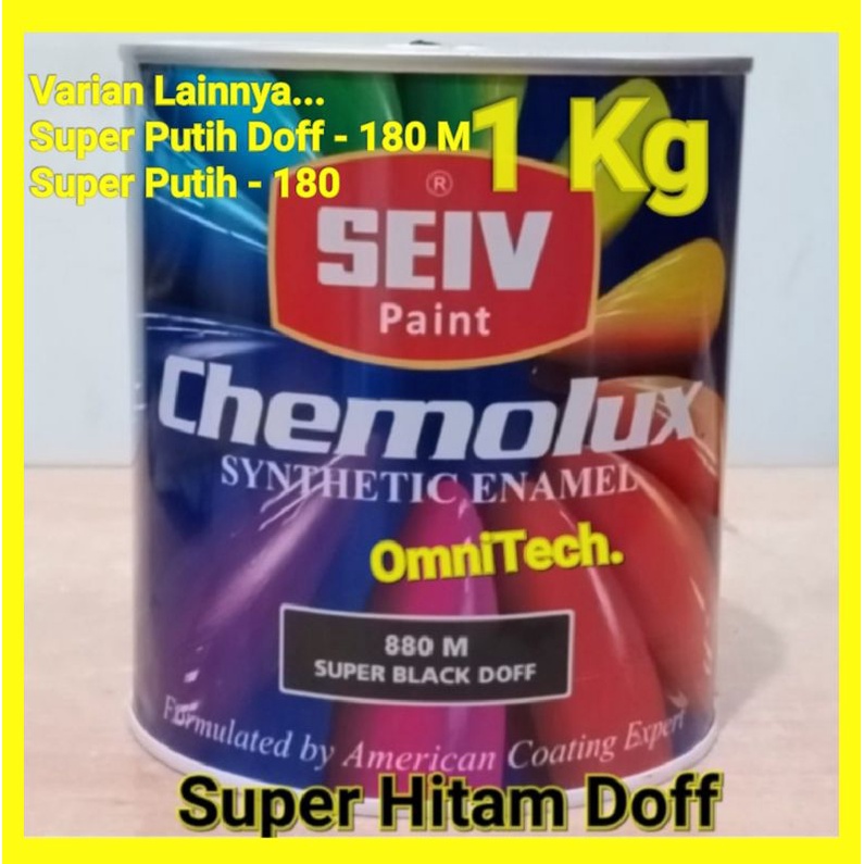 Jual Cat Minyak Kayu Besi Seiv Super Black Hitam Doff 880 M 880M 1 Kg ...
